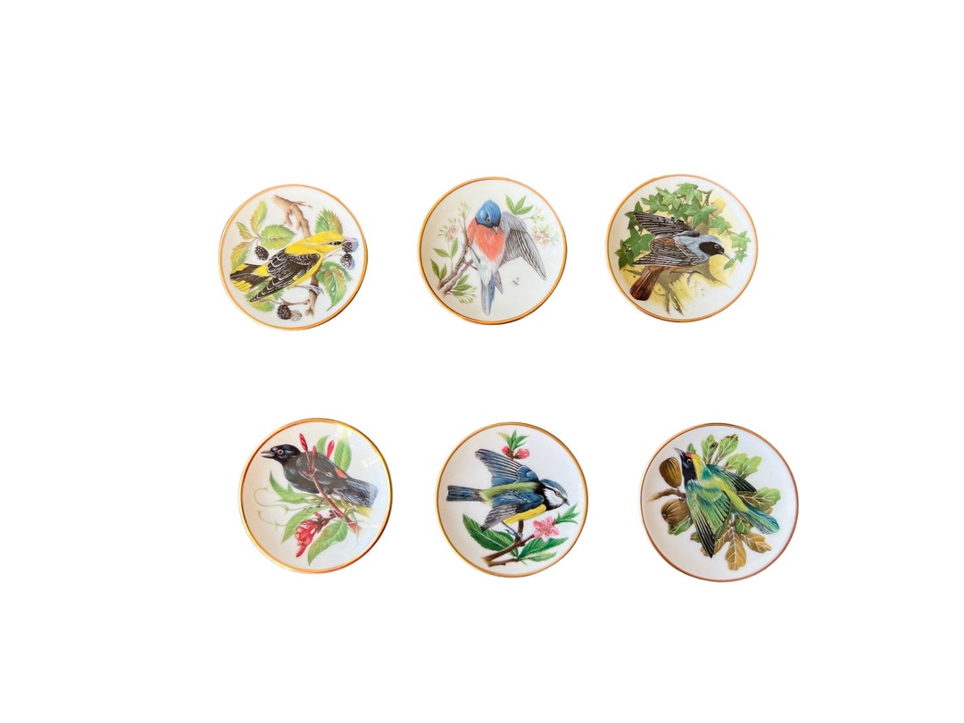 1980s Fine Porcelain Songbirds Plates, Signature Edition, Excellent ...