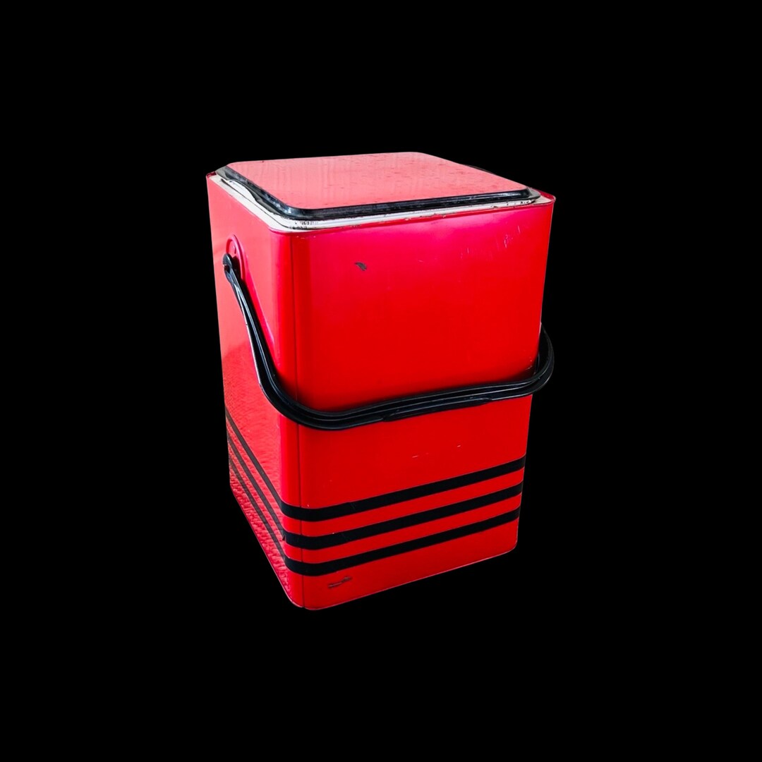 1960s/70s German Red and Black Car Cooler Box, Metal and Plastic ...