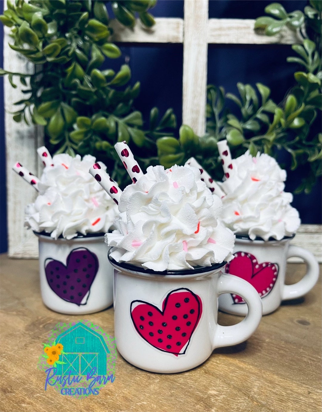 Valentine Mini Mug, Mini Mug, Faux Mini Mug, Heart Mini Mug, Gift for ...