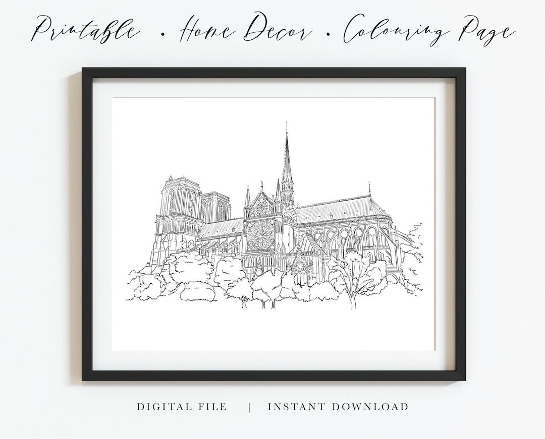 NOTRE DAME CATHEDRAL, Notre Dame, Paris, France, Church, Digital ...