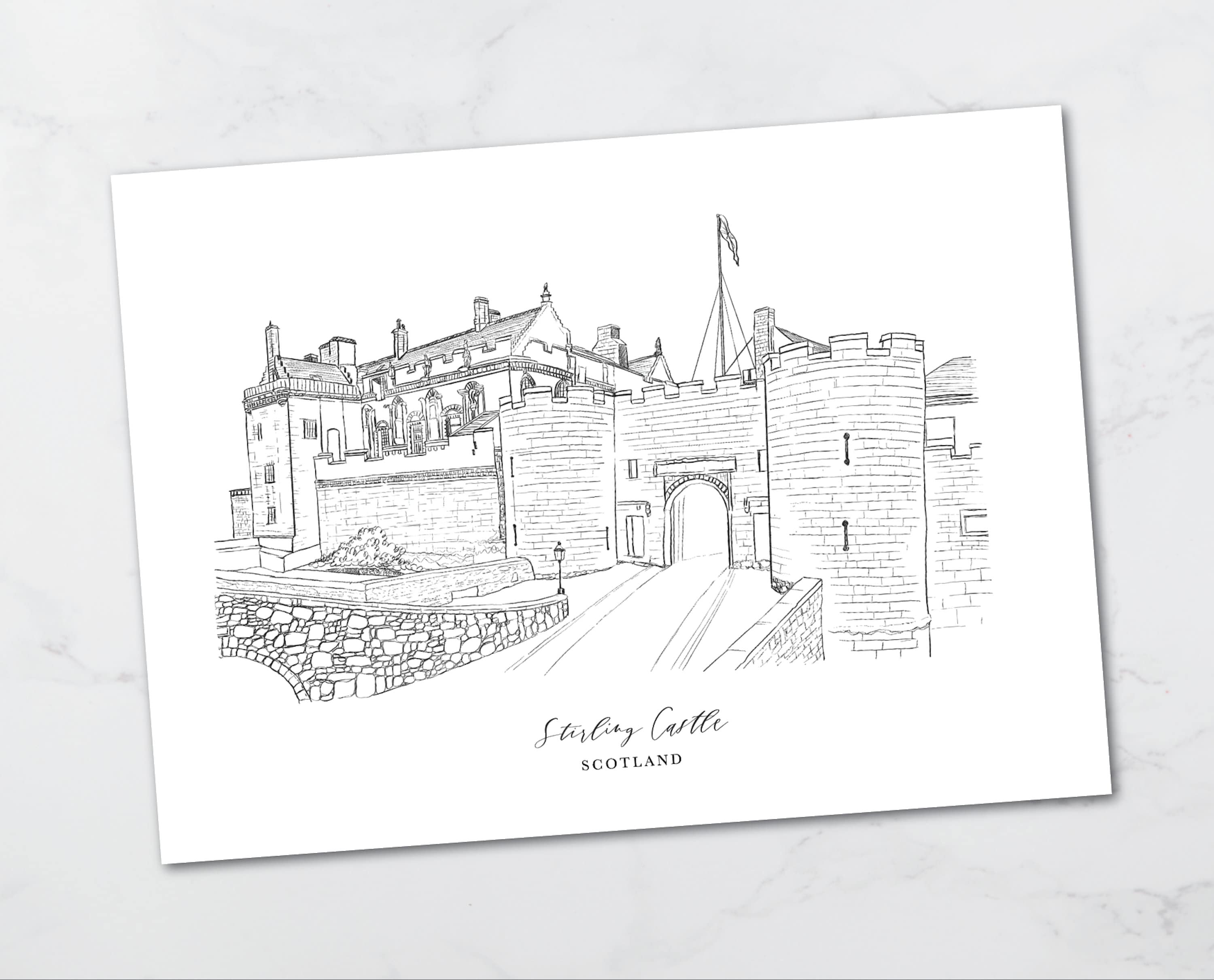 STIRLING CASTLE, SCOTLAND, Scotland Castle, Scottish Castle, Digital ...