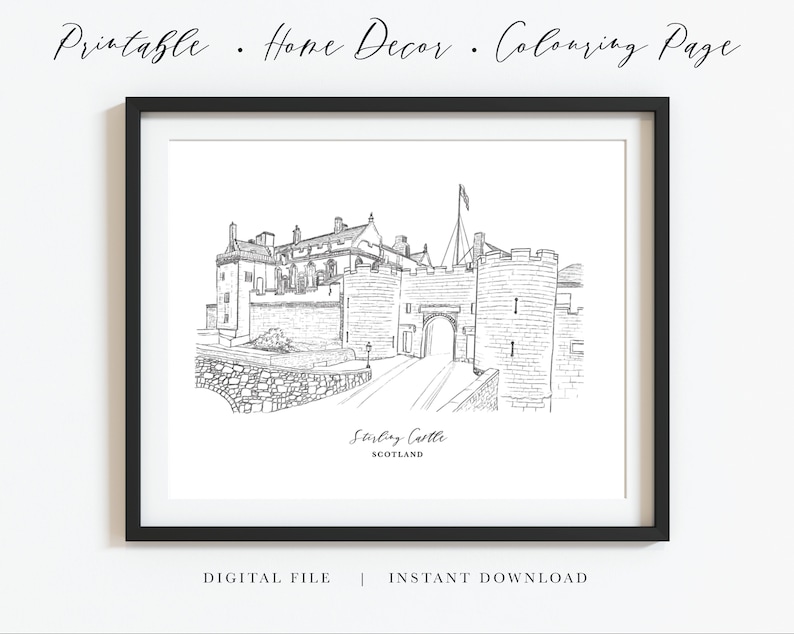STIRLING CASTLE, SCOTLAND, Scotland Castle, Scottish Castle, Digital ...