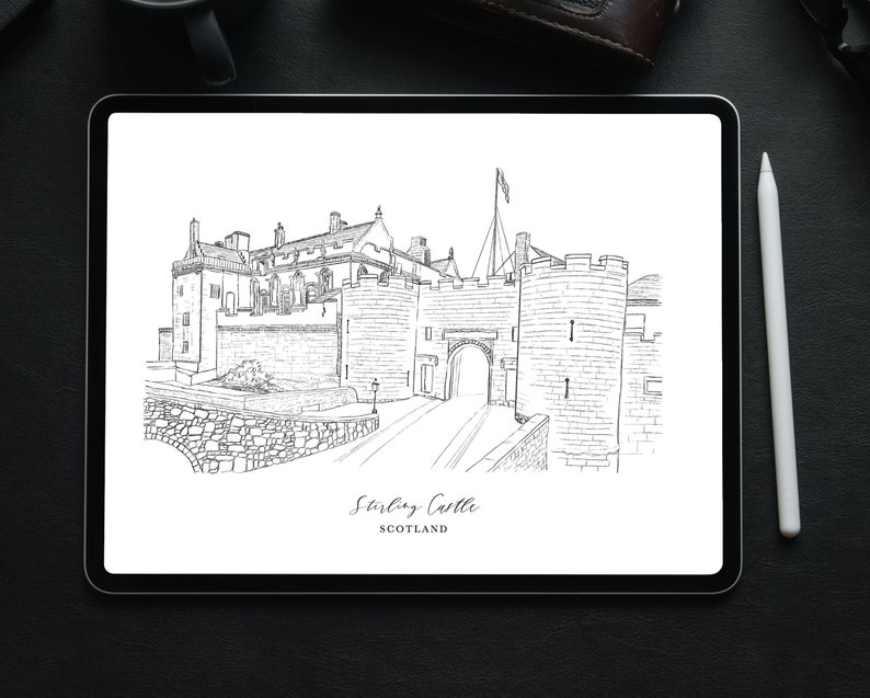 STIRLING CASTLE, SCOTLAND, Scotland Castle, Scottish Castle, Digital ...