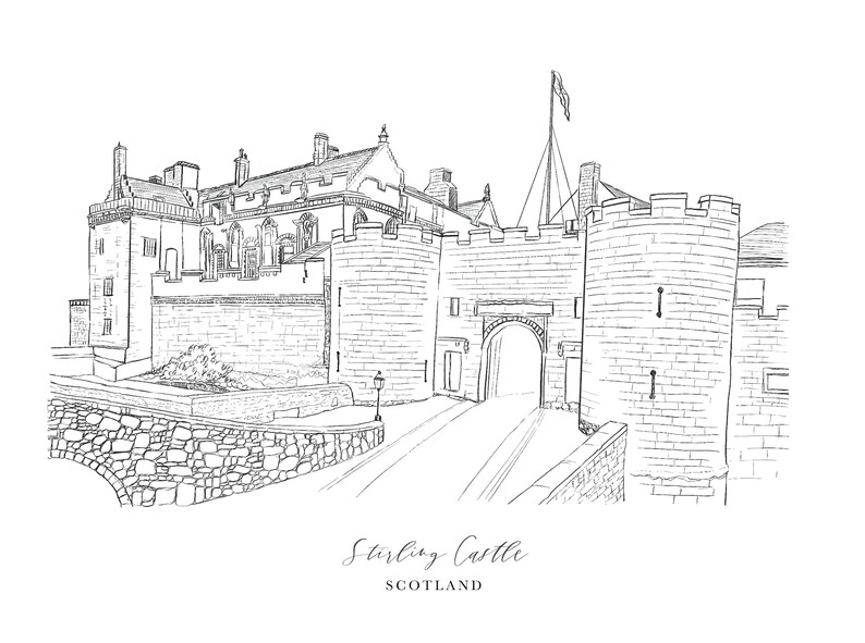 STIRLING CASTLE, SCOTLAND, Scotland Castle, Scottish Castle, Digital ...