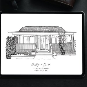 CUSTOM HOUSE ILLUSTRATION - Custom Hand Drawn Digital House ...