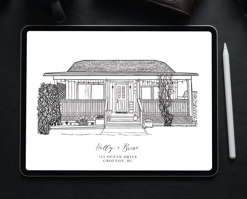 CUSTOM HOUSE ILLUSTRATION - Custom Hand Drawn Digital House ...