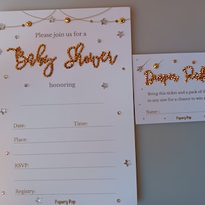 Baby Shower Invitations & Diaper Raffle Cards - Etsy
