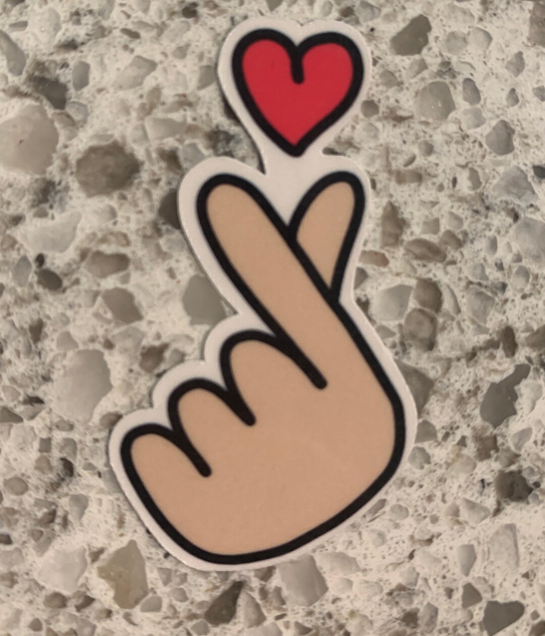 K-drama Love Sign Sticker: Waterproof Saranghae Decal - Etsy
