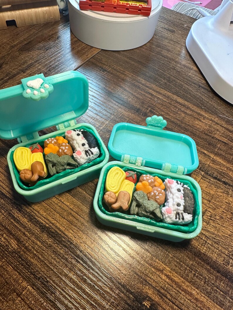 Mini Bento Box Clicker Toy: 3D Printed Kawaii Food ASMR Fidget - Etsy