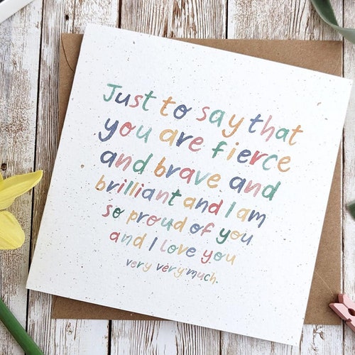 You Are Fierce and Brave Card Card for Best Friend Female - Etsy