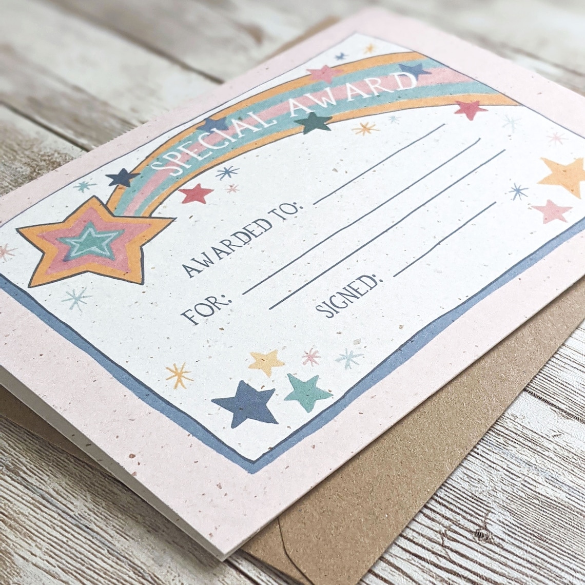 Blank Special Award Certificate Card Congratulations Well - Etsy UK