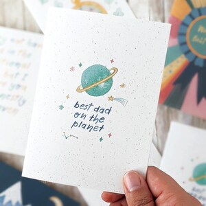 Best Dad on the Planet Card | Father's Day Card | Space Stars Design ...