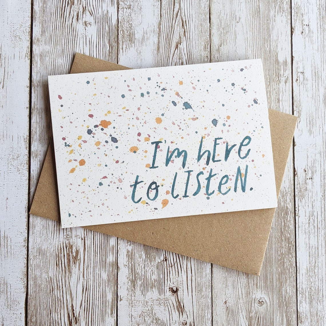 I'm Here to Listen Card | Condolences Sympathy Encouragement ...