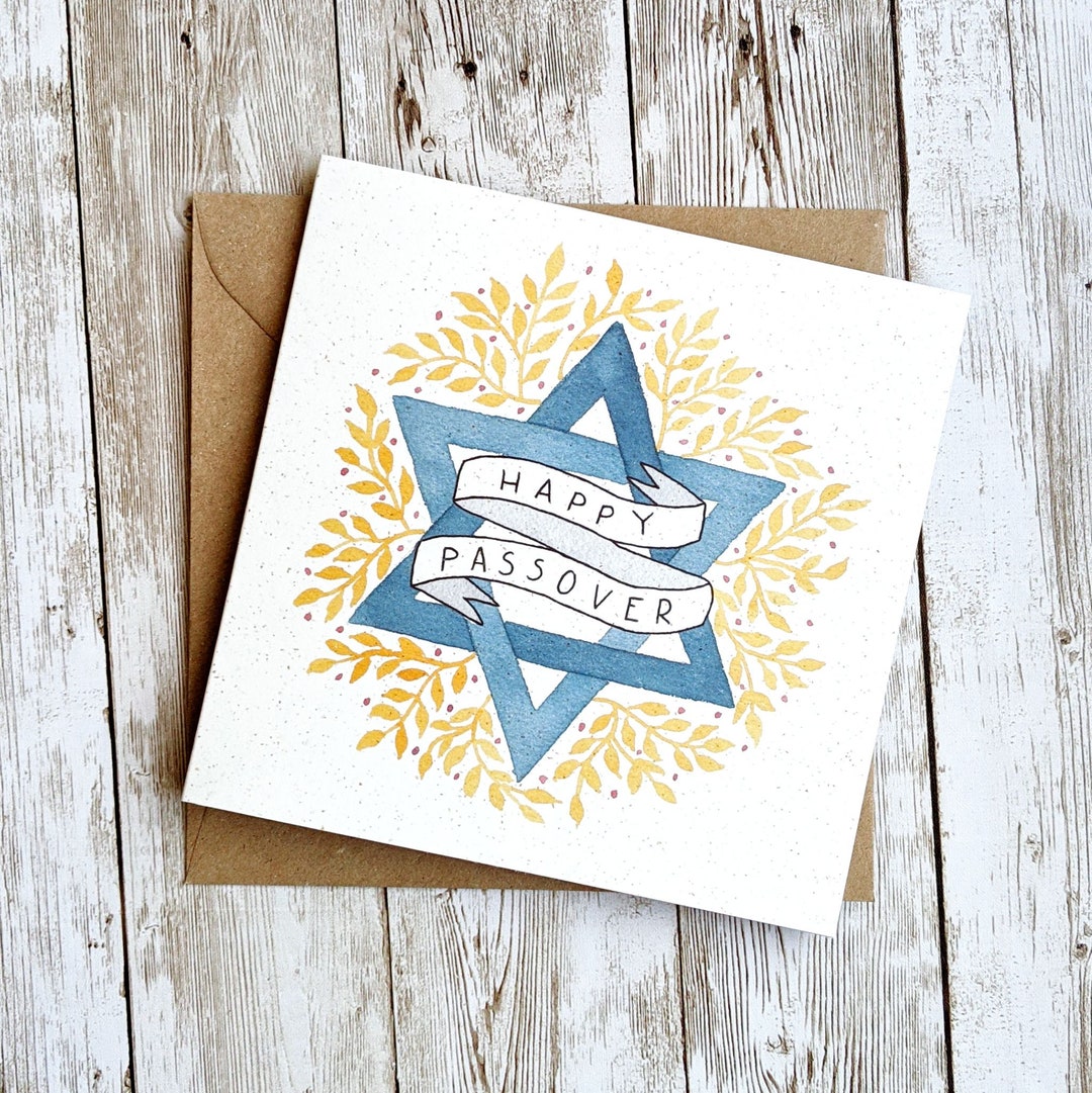 Happy Passover Card | Jewish Holiday Card | Pesach | Hand Painted ...