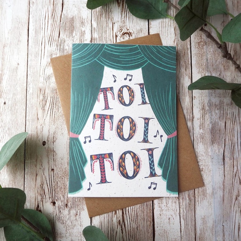 Toi Toi Toi Opera Theater Good Luck Card Lege A6 of - Etsy Nederland