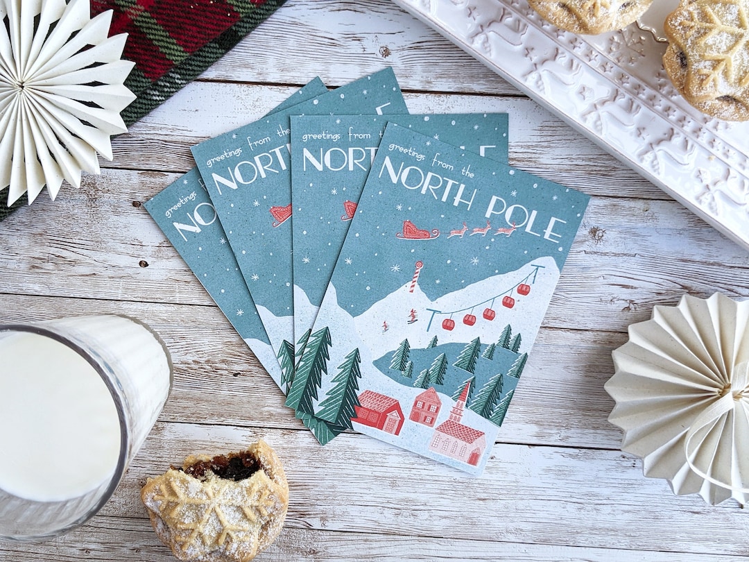Greetings From the North Pole Postcards Single or Multipack Letter From ...