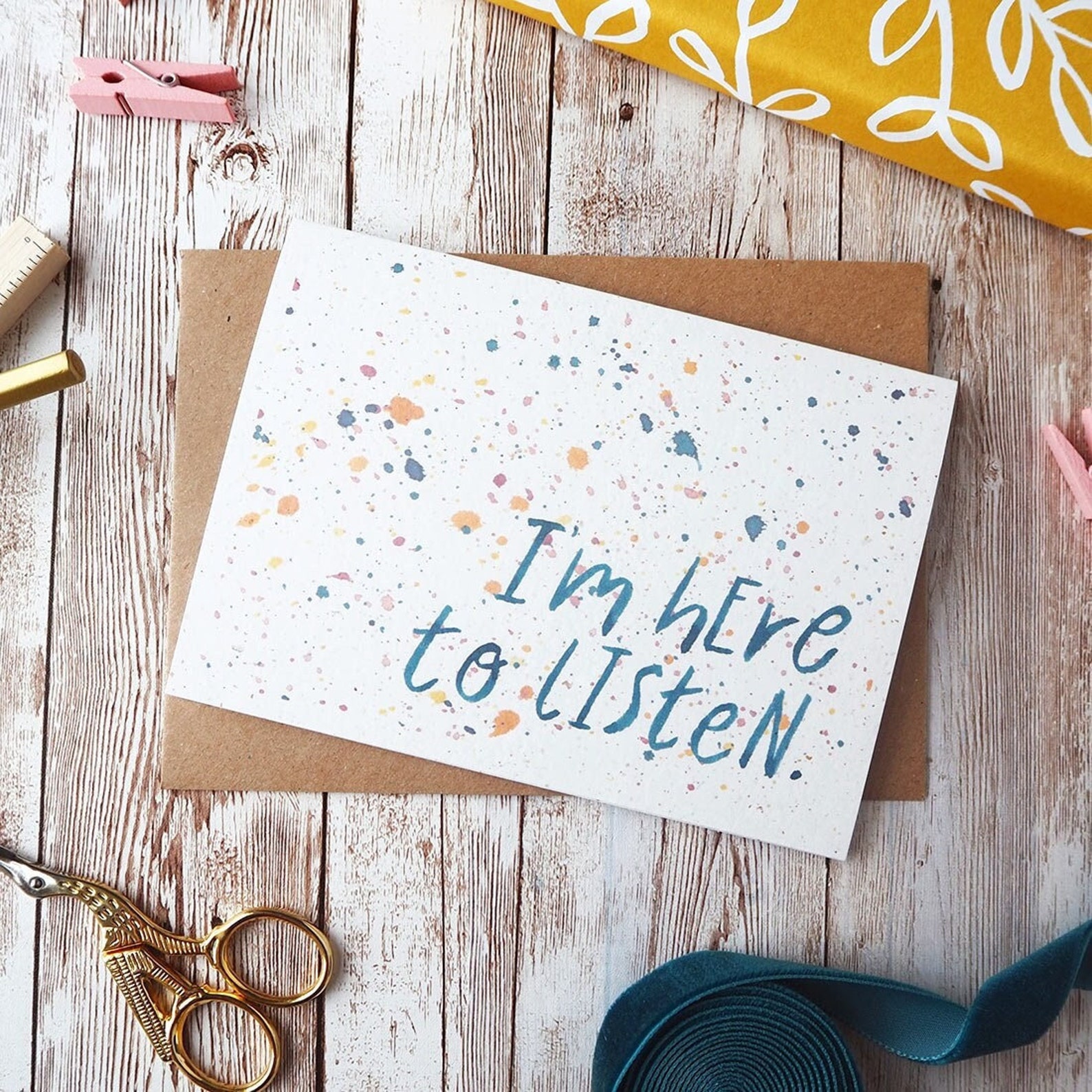 I'm Here to Listen Card | Condolences Sympathy Encouragement ...
