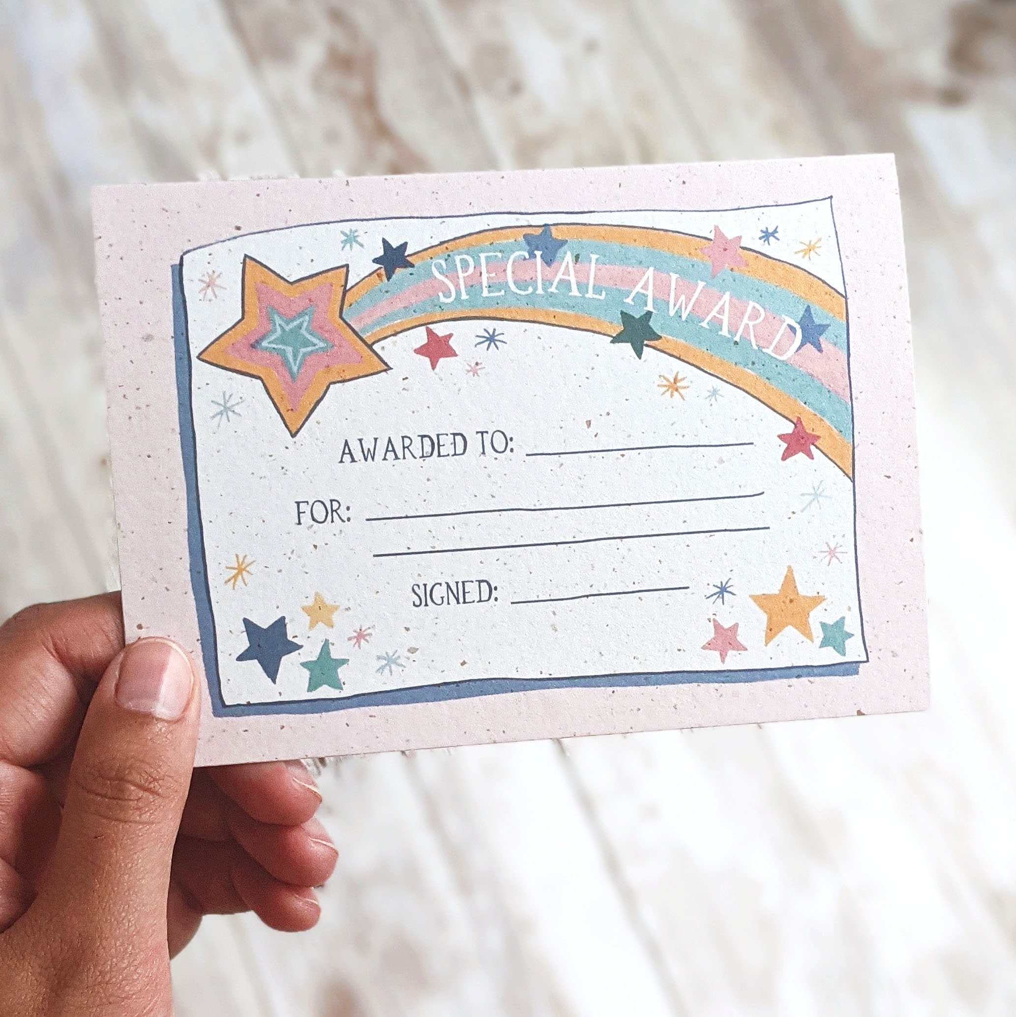 Blank Special Award Certificate Card Congratulations Well - Etsy UK