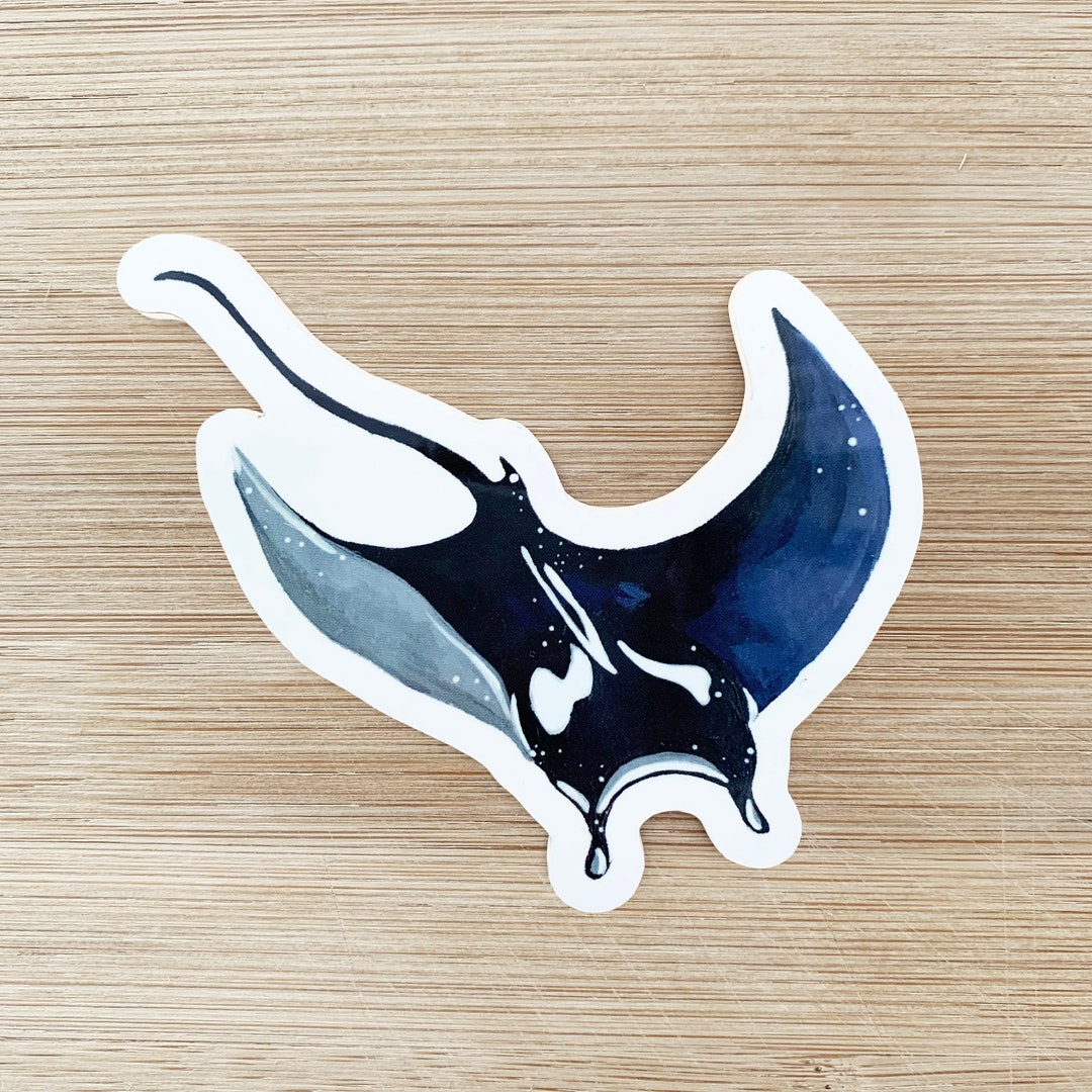 Manta Ray Sticker - Etsy