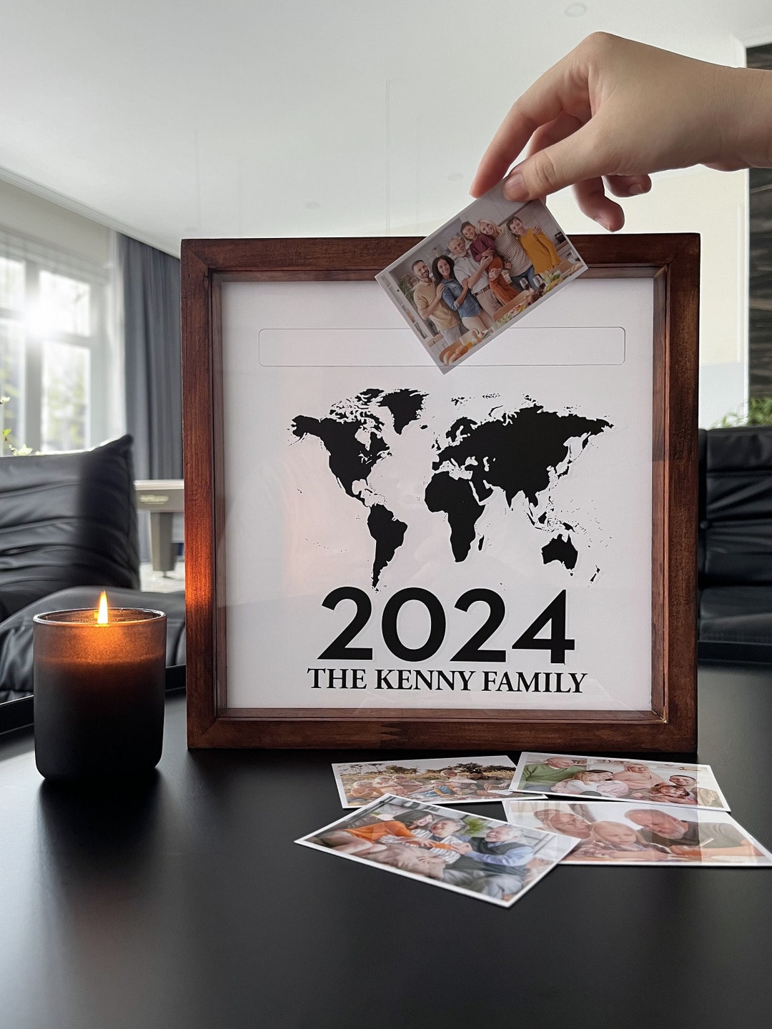 Travel Memory Box, Personalized Family Adventures Shadow Box, Wooden ...