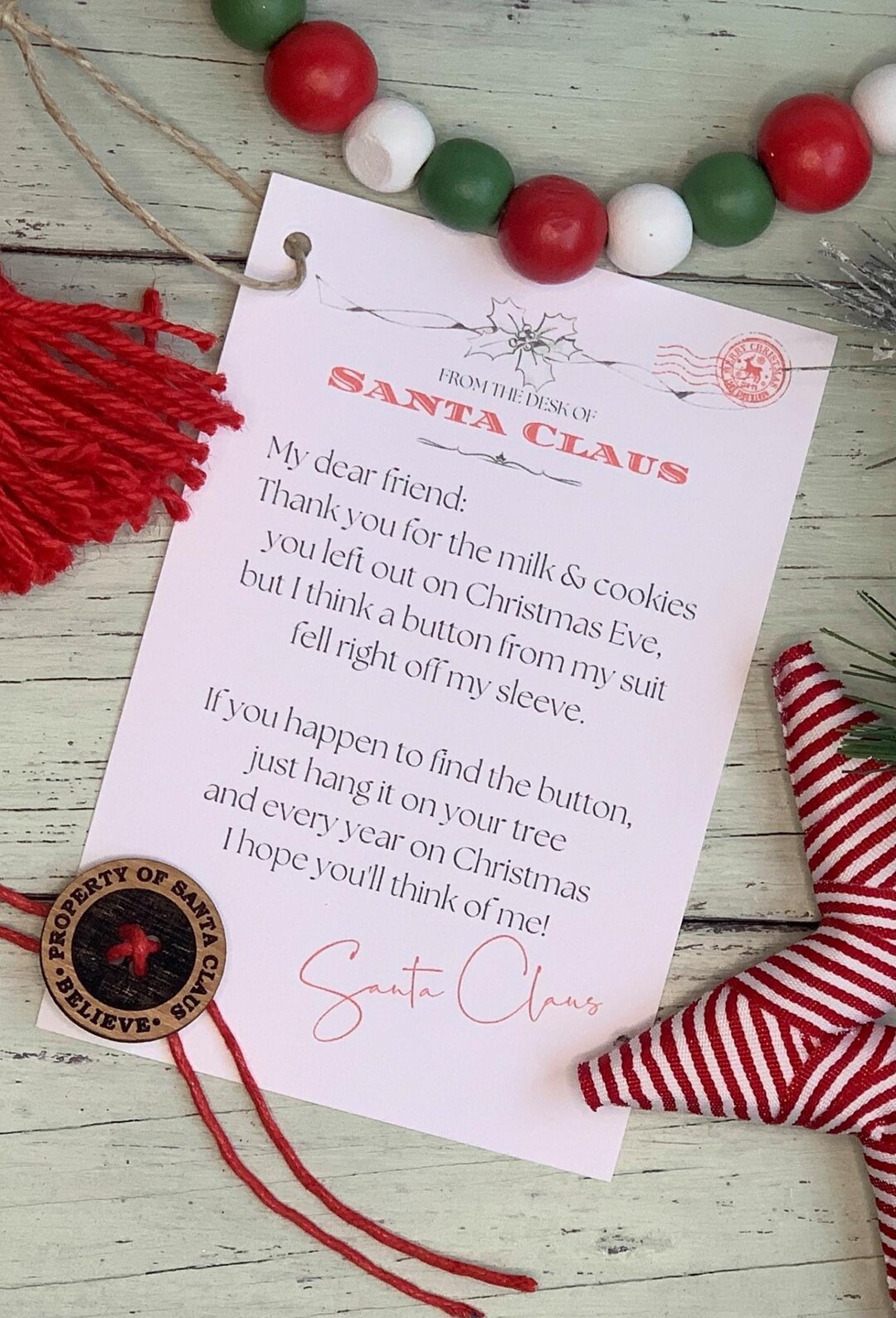 Santa’s Button - Etsy