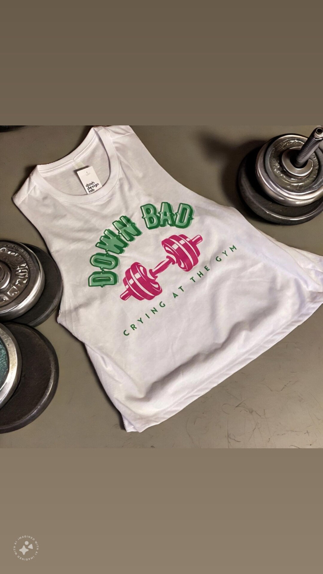 Down Bad Gym Muscle Tank - TTPD - Workout Tank - Crying at the Gym - Etsy