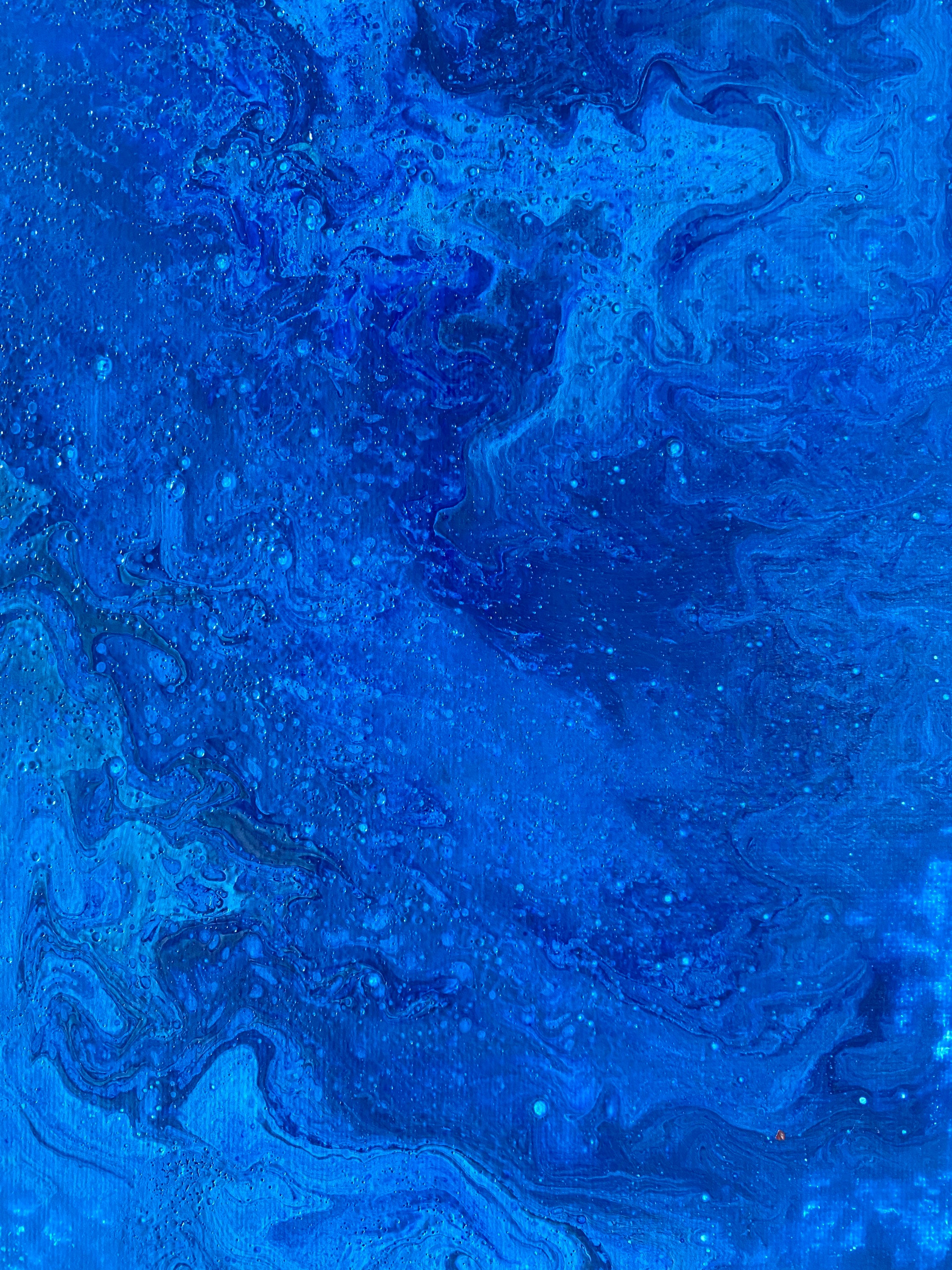 Pintura de arte fluido azul oscuro / arte abstracto / pintura | Etsy