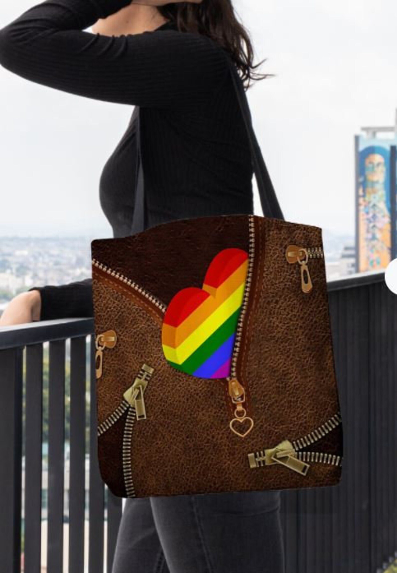 LGBT bag Pride bag Gay pride bag Colorful bag Shopping | Etsy
