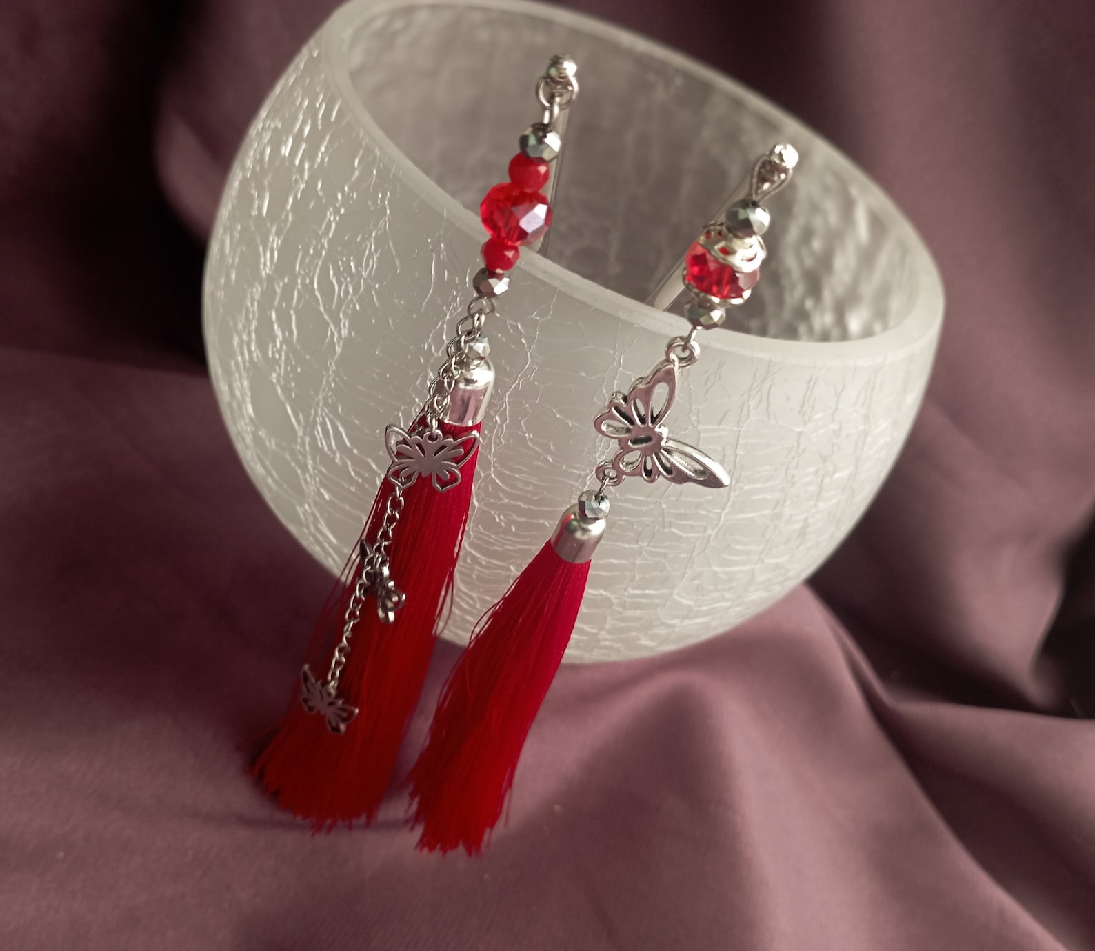 Hua Cheng Butterfly Hair Pin. Tassel Tgcf Hair Accessories - Etsy