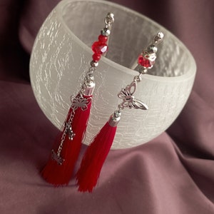 Hua Cheng Butterfly Hair Pin. Tassel Tgcf Hair Accessories - Etsy