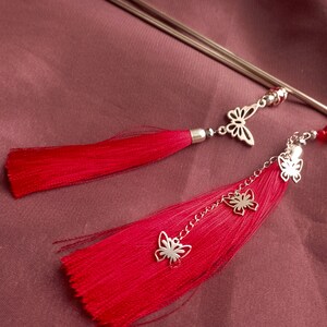 Hua Cheng Butterfly Hair Pin. Tassel Tgcf Hair Accessories - Etsy
