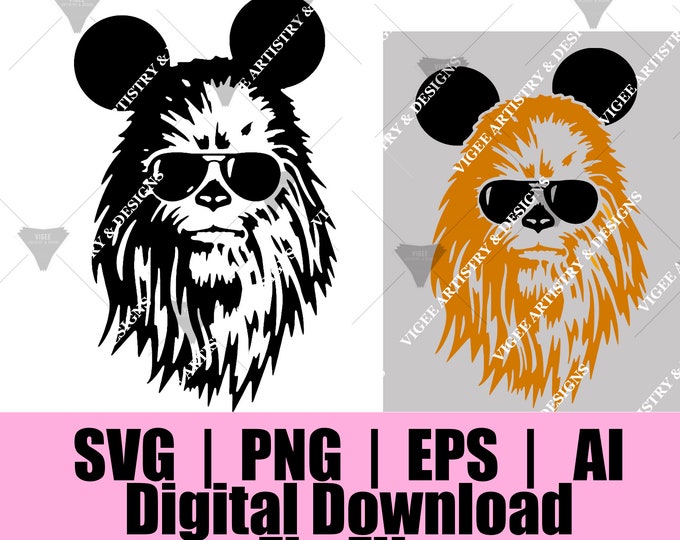 Chewy Glasses and Ears PNG SVG - Etsy