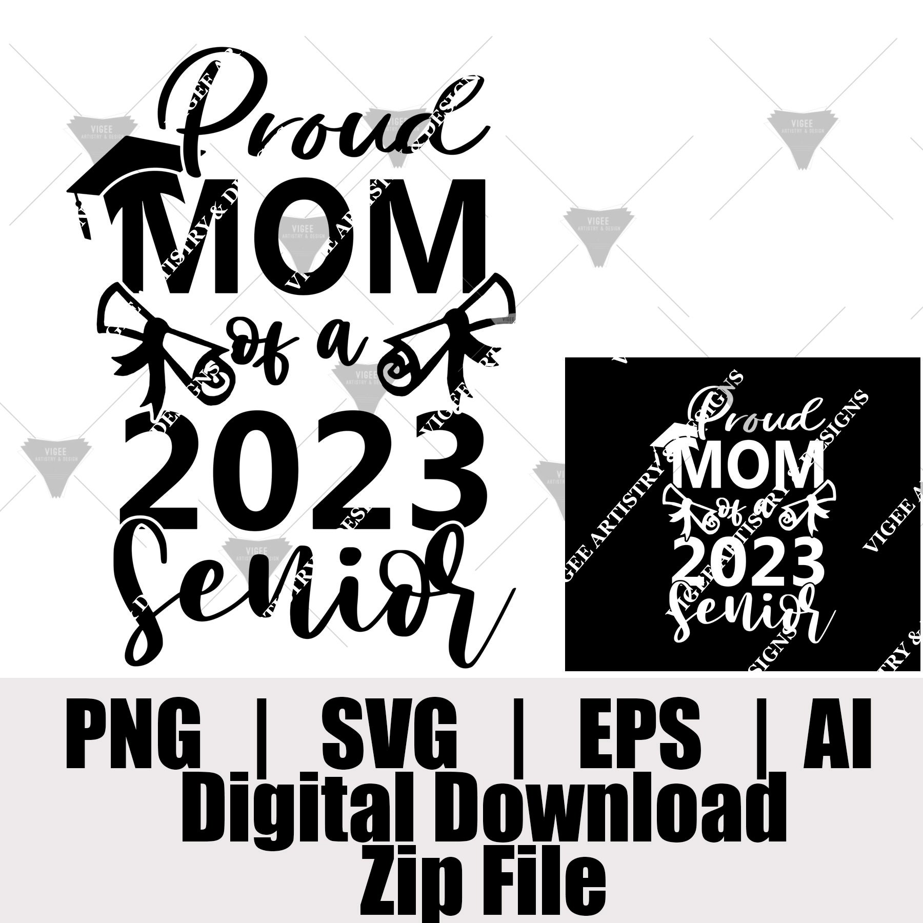 Proud Mom 2023 Senior Svg Png And Eps Etsy