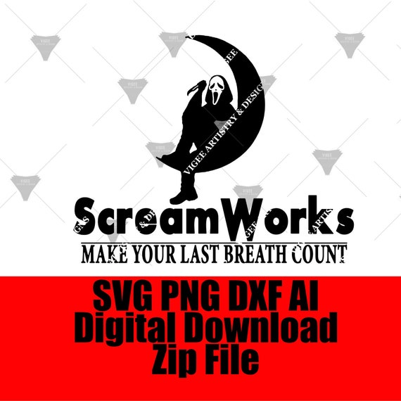 ScreamWorks Ghost Face PNG SVG | Etsy