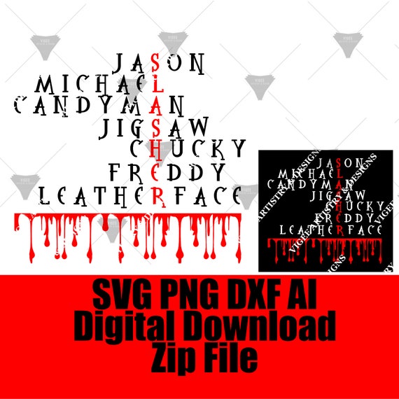 SLASHER PNG SVG Cut File - Etsy