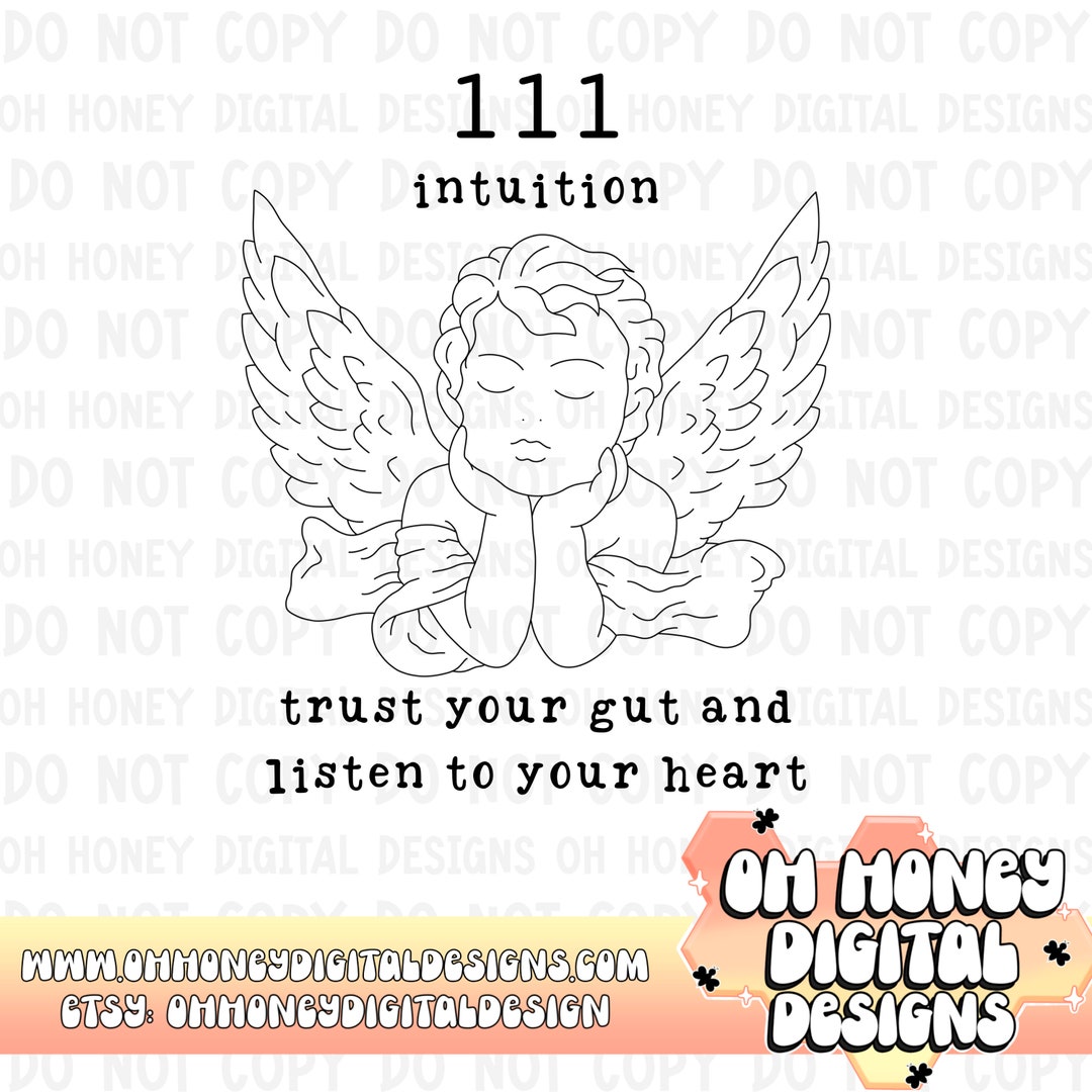 111 Intuition Angel Number PNG - Etsy
