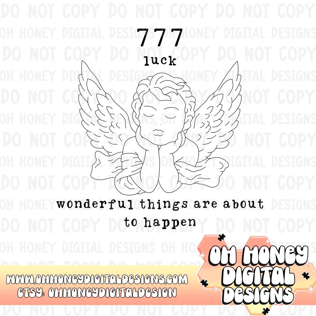 777 Luck Angel Number PNG - Etsy