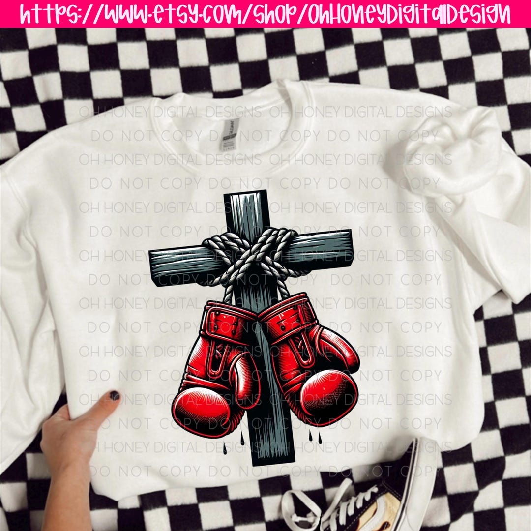 Cross With Boxing Gloves Hard Fought Hallelujah - Christian - Faith ...