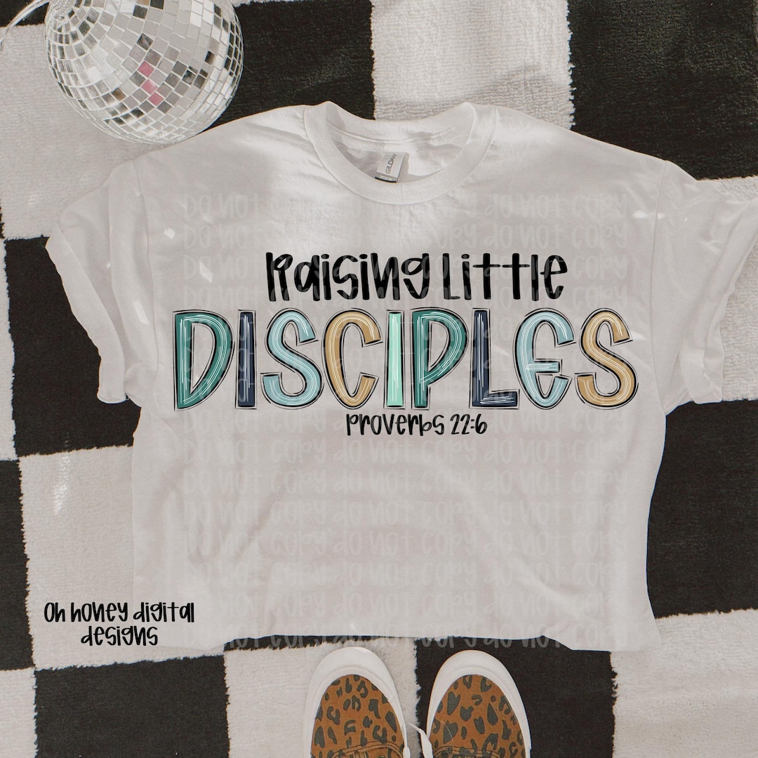 Raising Little Disciples Green Blue PNG Proverbs 22:6 - Etsy