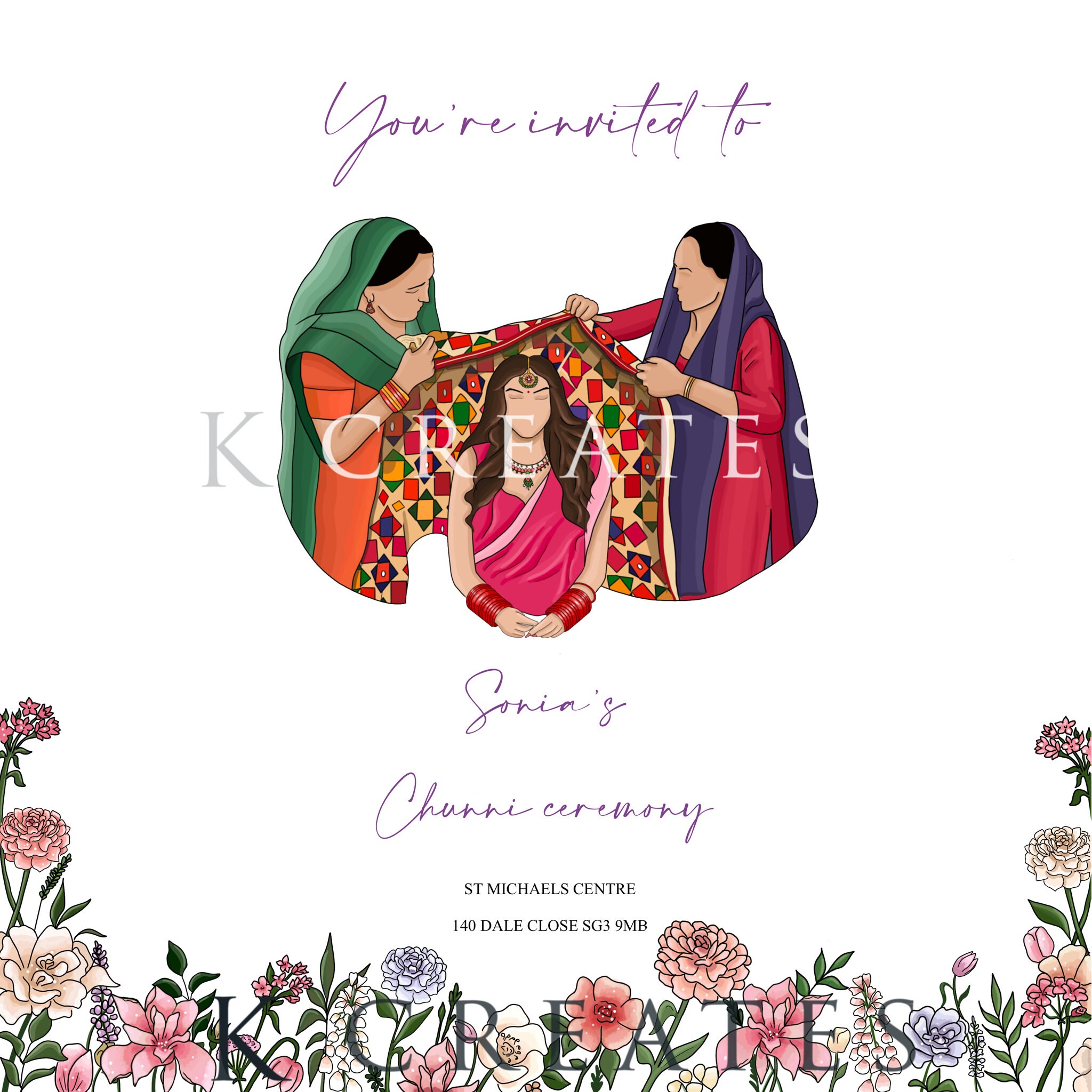 Chunni Ceremony Welcome Board/ Sign - Etsy Canada