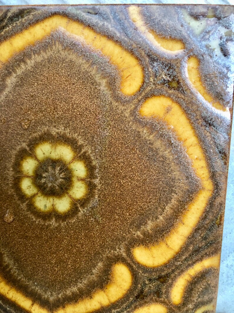 Original 70s Retro Unused Tiles. 6 Pcs Brown, Terracotta,yellow Fat ...