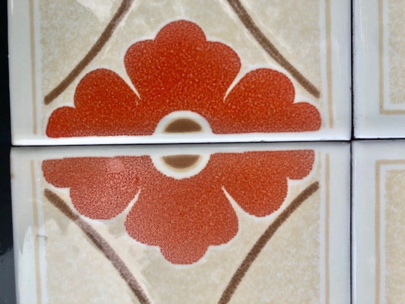 60s 70s Spanish Vintage Retro Tiles. 16 Mid Century ORIGINAL Groovy ...