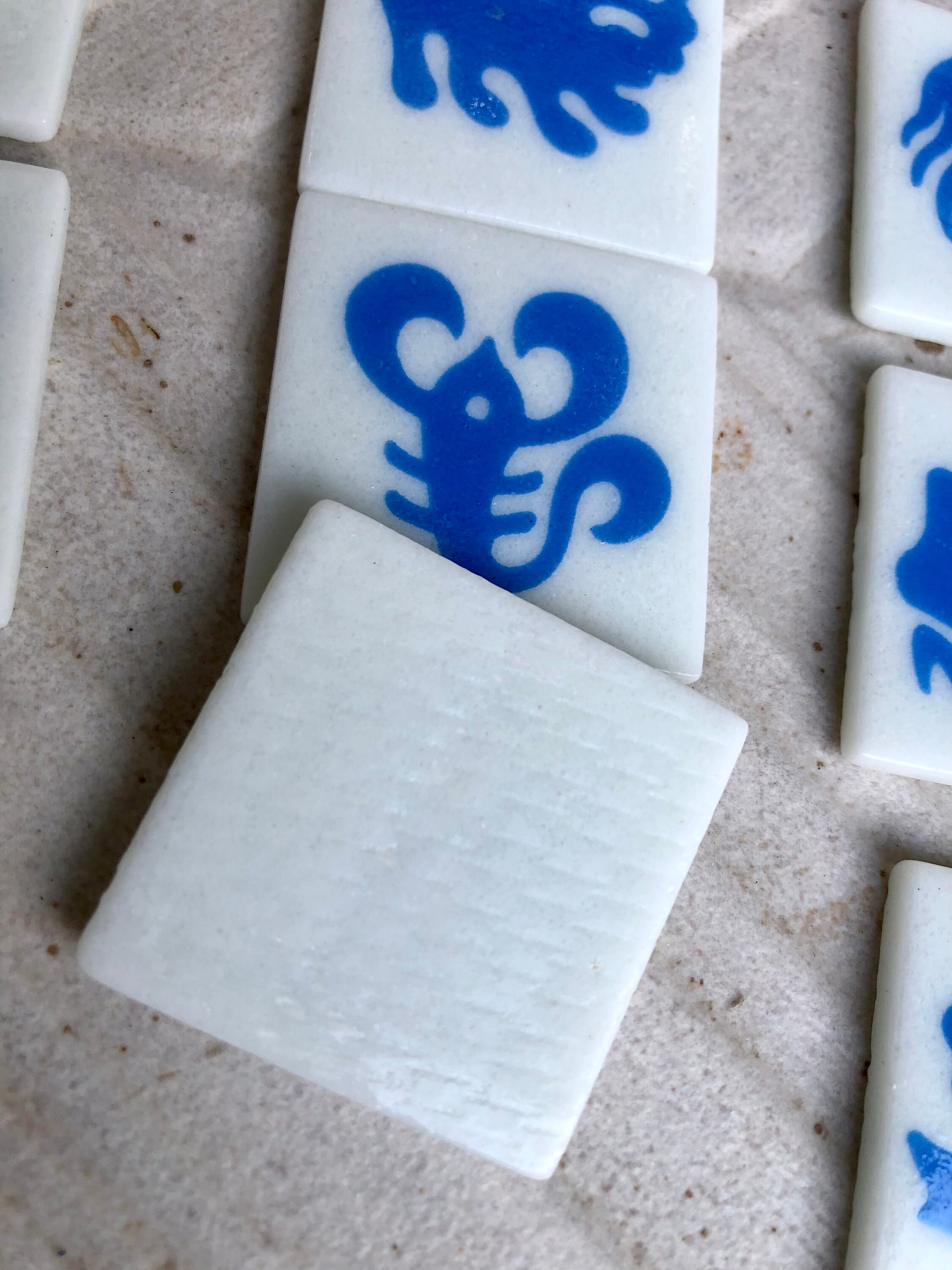 Vintage ZODIAC Signs Glass Tiles. 70s Retro Horoscope Small Tiles in ...