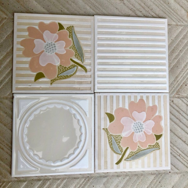 Retro Tiles Pink - Etsy