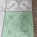 60s 70s Vintage Atomic Tiles, UNUSED. 9 Pc Set Mint,pink, Gray + White ...