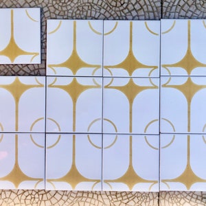 Spanish Vintage Tiles From the 70s. 12 Pcs in Mustard Yellow + White ...