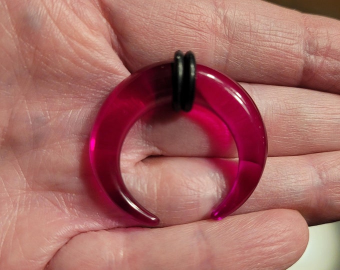 0g Pink Purple Acrylic Septum Stretching Pincher Ring 8mm Ear Plugs ...