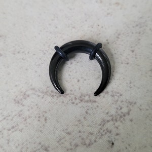 Black Steel Septum Pincher Ring Stretching Gauging Taper Horseshoe ...