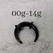Black Steel Septum Pincher Ring Stretching Gauging Taper Horseshoe ...