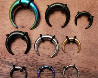 6 Steel Pinchers 0g 2g 4g 6g 8g 10g Horseshoes Talons Tapers - Etsy